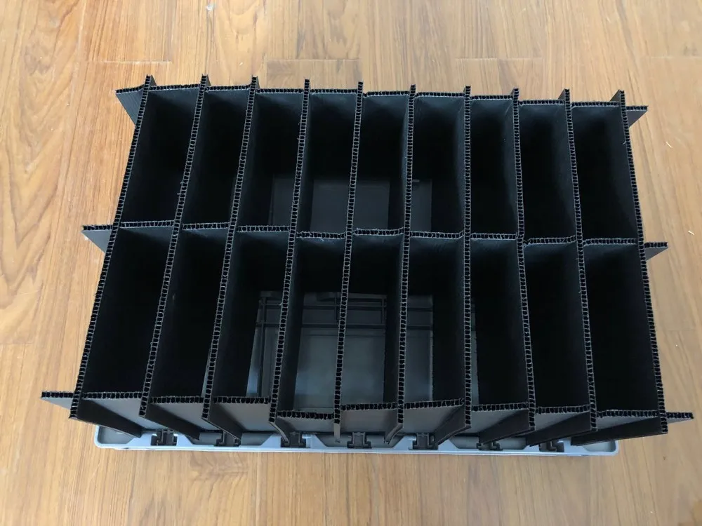 Customized Folding Stackable Plastic Turnover Box With Hollow Plastic ...