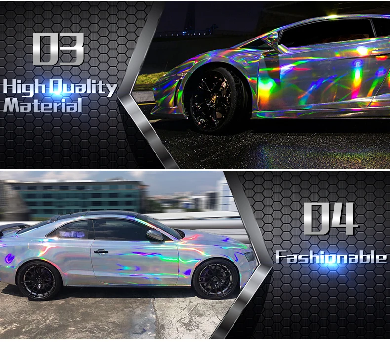 High Reflection Chrome Vinyl Car Wrap Sticker! Carbins Factory Laser ...