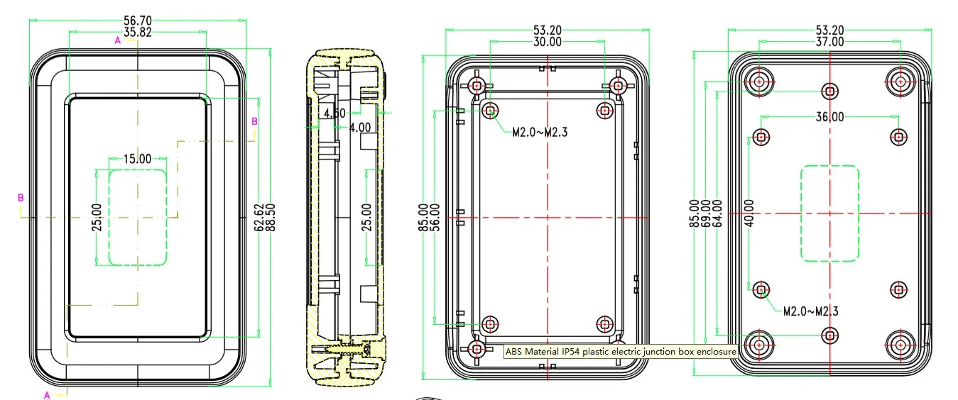 Plastic Handheld Junction Box For Lcd Screen Display Box - Buy Lcd ...