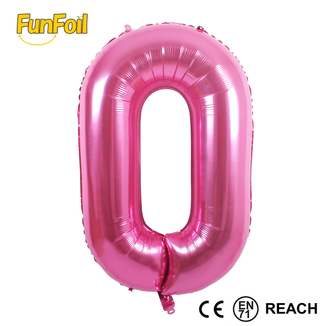 China Supplier Funfoil 40'' Pink Number 0 Party Helium Balloon Foil ...