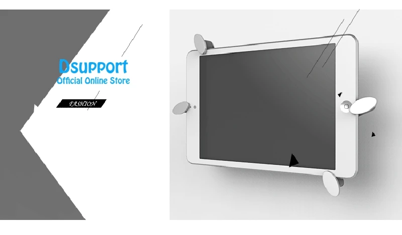 Wall Mount Tablet Holder - 360 Degree Rotation for Ipad