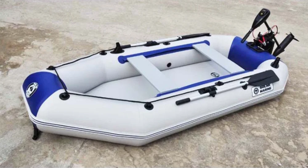 2-person PVC Inflatable Pontoon Boat - Ideal for Lakes & Rivers