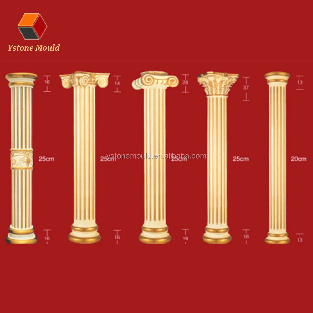 Plastic Concrete Mould Square Column Concrete Roman Mold Pillar Mould ...