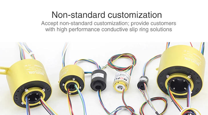 Moflon 360 rotating electrical connector slip ring with 2~96wires ...