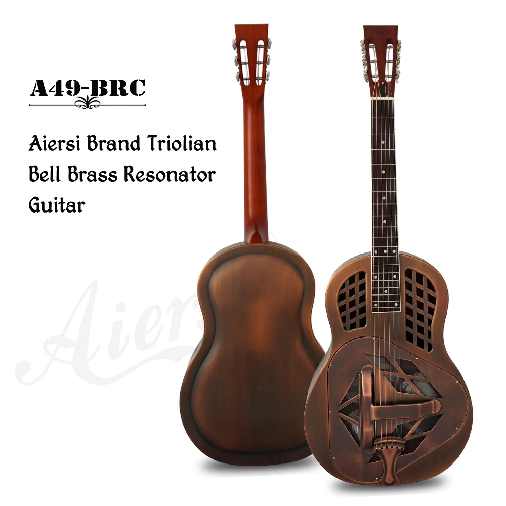 Aiersi Resonator Guitar - Vintage Distressed Blues Instrument
