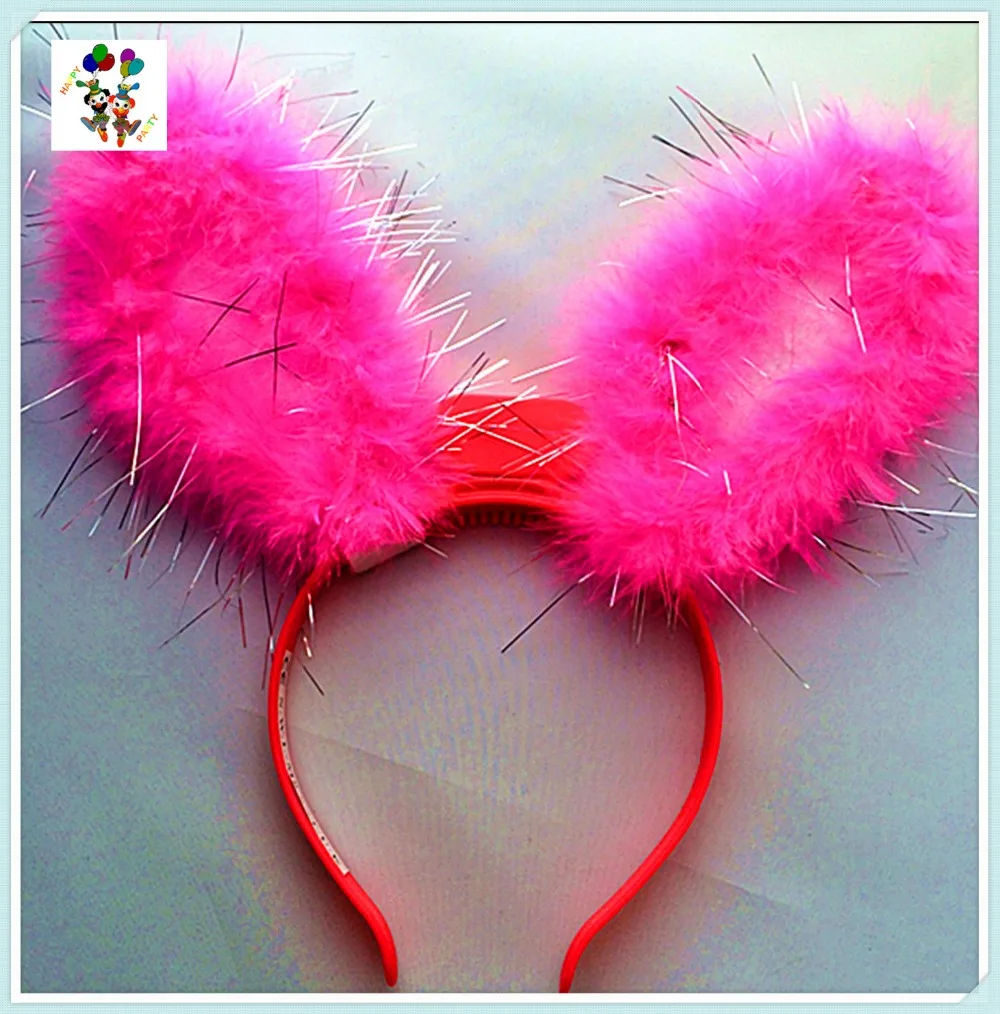 Cheap Kids Party Hot Pink Color Led Rabbit Bunny Ears Party Headbands ...