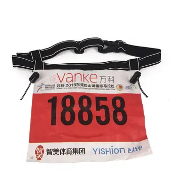 Reflective Running Number Bibs Holder Custom Race Number Belt With Gel ...