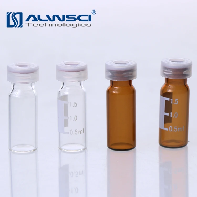 Wide Opening Snap 2ml Clear Glass Hplc Vial With Graduated Levels - Buy ...