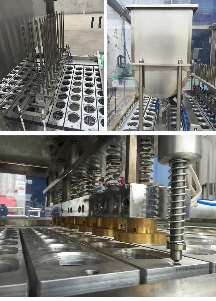 Automatic Cup Washing Filling Sealing Machine With Conveyor Belt For ...