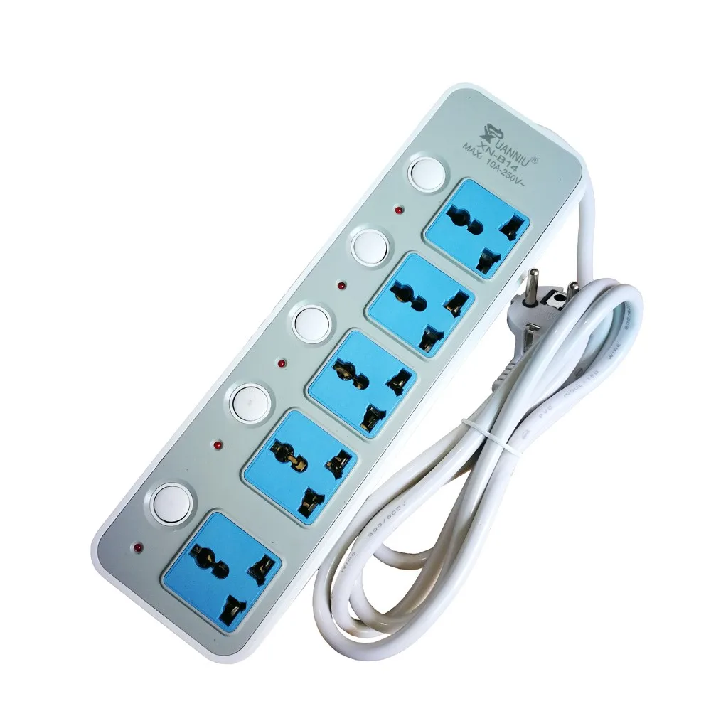 European Plug Power Strip - 3 Gang Extension Socket