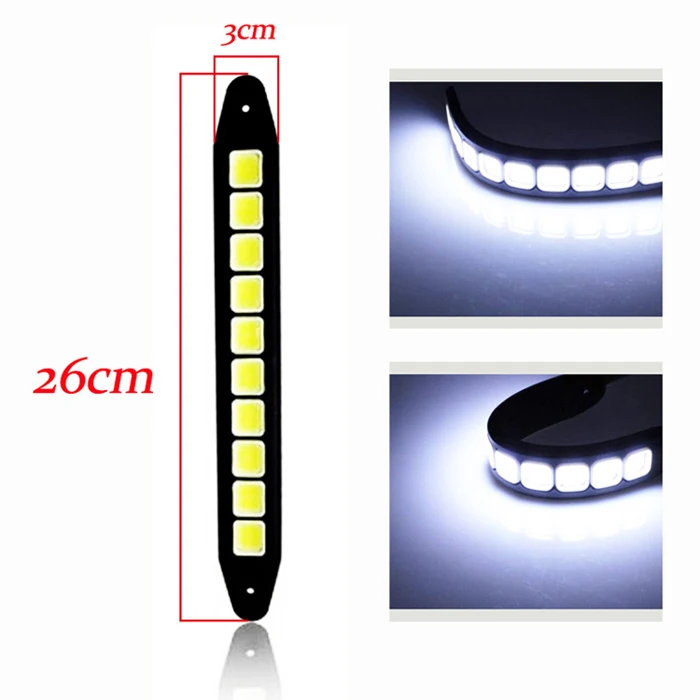 Car Accessories 255mm Cob Led Drl Daytime Running Light,Cob Led Drl 12v ...