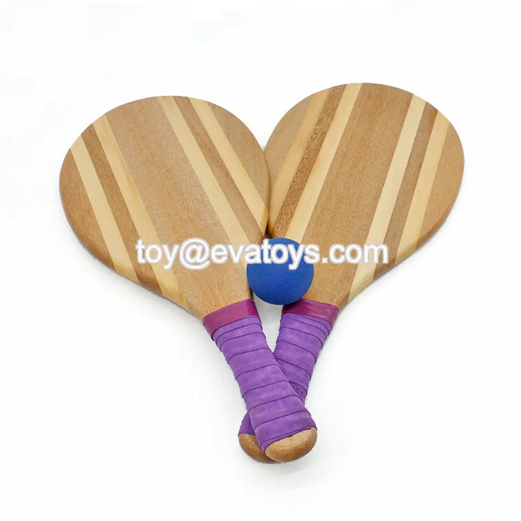 High Quality Wooden Beach Tennis Bat - Fun & Durability