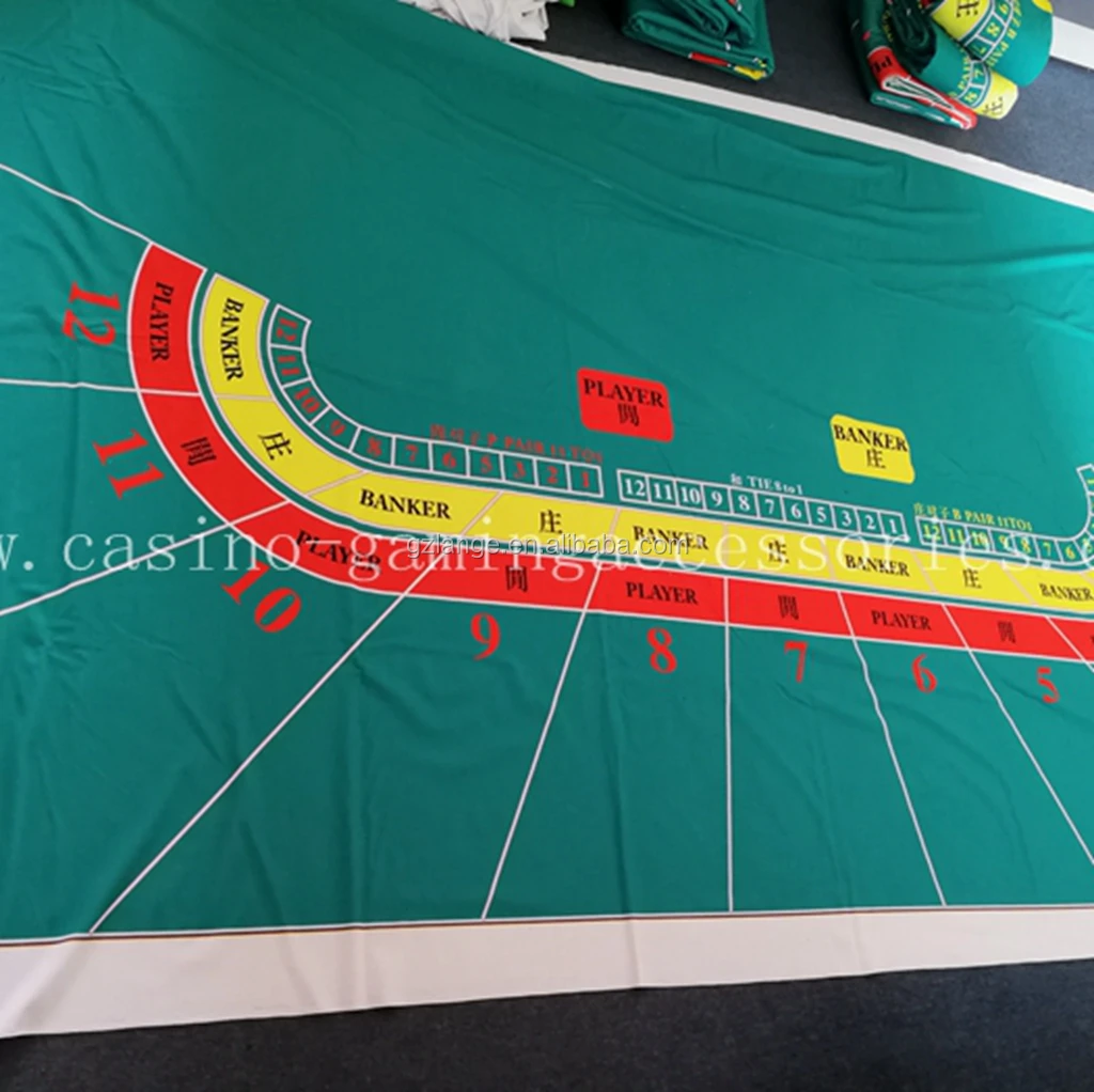 14 Players Casino Baccarat Poker Table Top Cloth Gaming Table Cloth ...