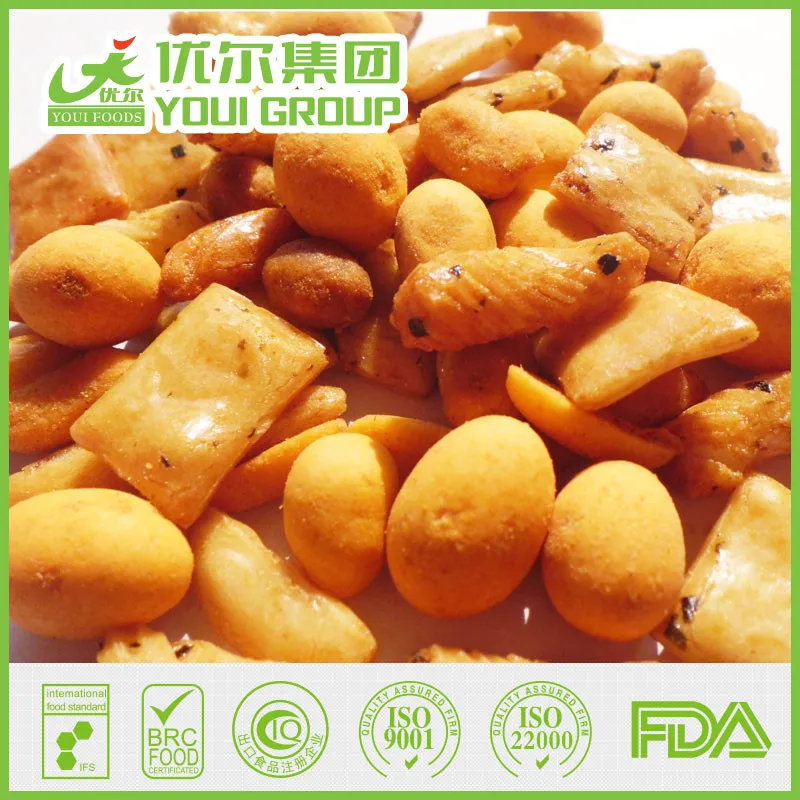Crispy Yummy Nutritious Rice Crackers And Peanuts Mixed Snacks,Chinese ...