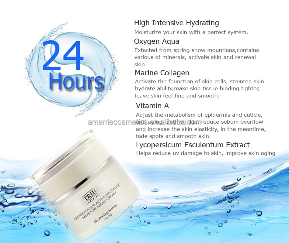 Chinese Herb Ingredients Restore Oxygen Aqua Active Deeply Moisturizing ...
