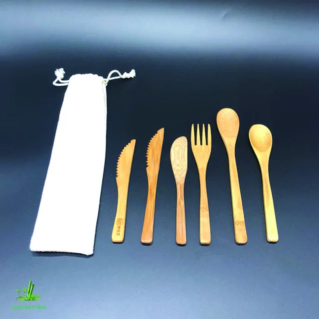 Bamboo Spoon And Fork Set Customized Size Bamboo Cutlery Set Kids ...