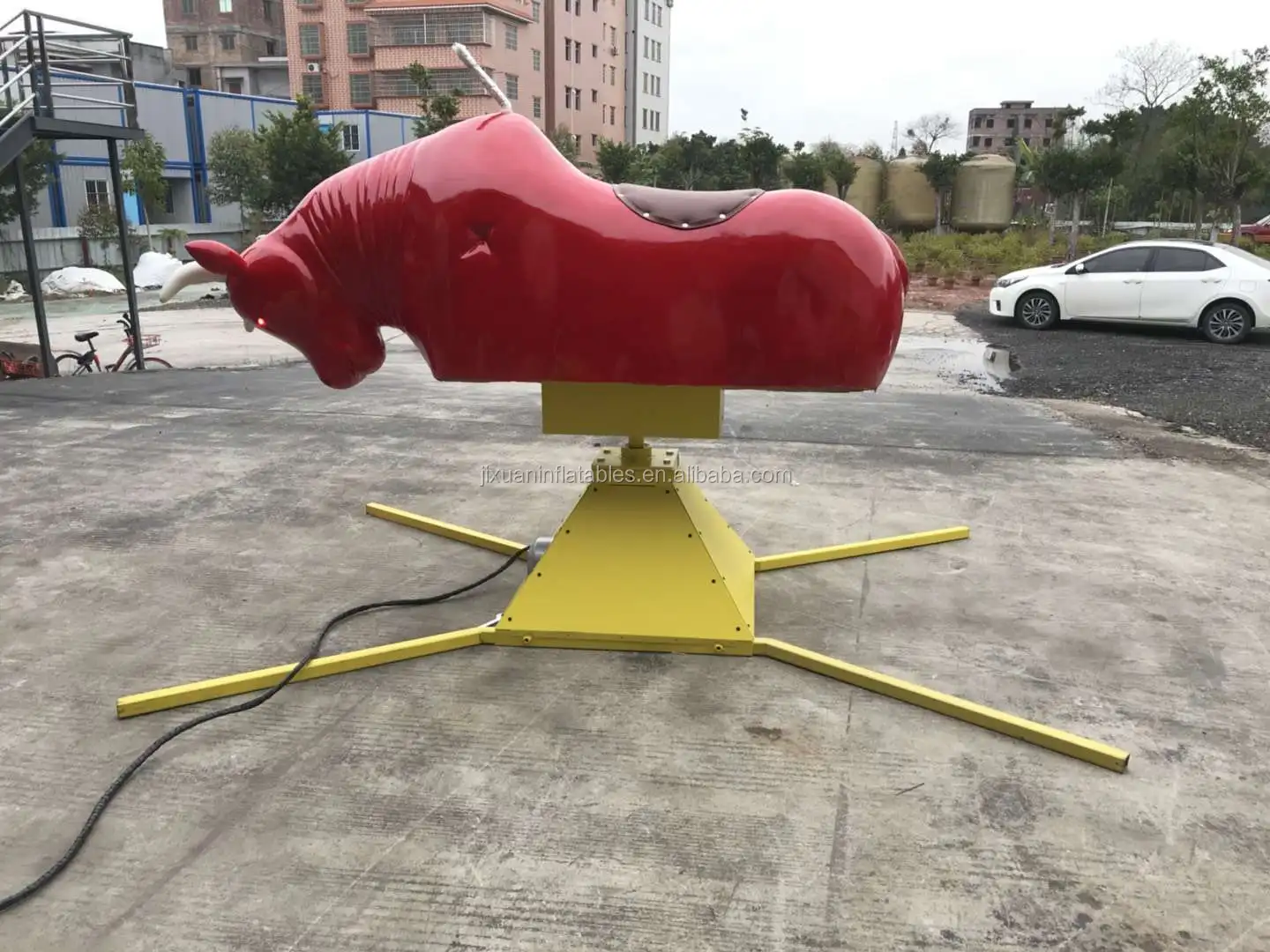 China Manufacturer Red Bullfighting Mechanical Rodeo Bull - Buy ...