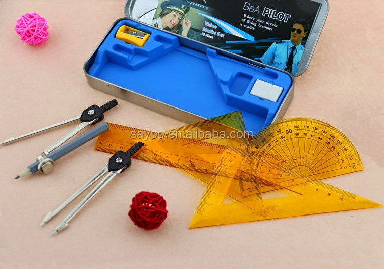 High Quality 10pcs School Mathematical Instrument Set - Buy ...