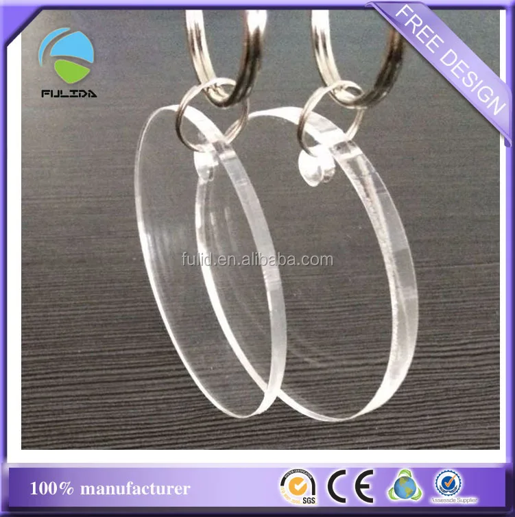Custom Transparent Clear Rectangle Blank Acrylic Sheet Plastic Keychain ...