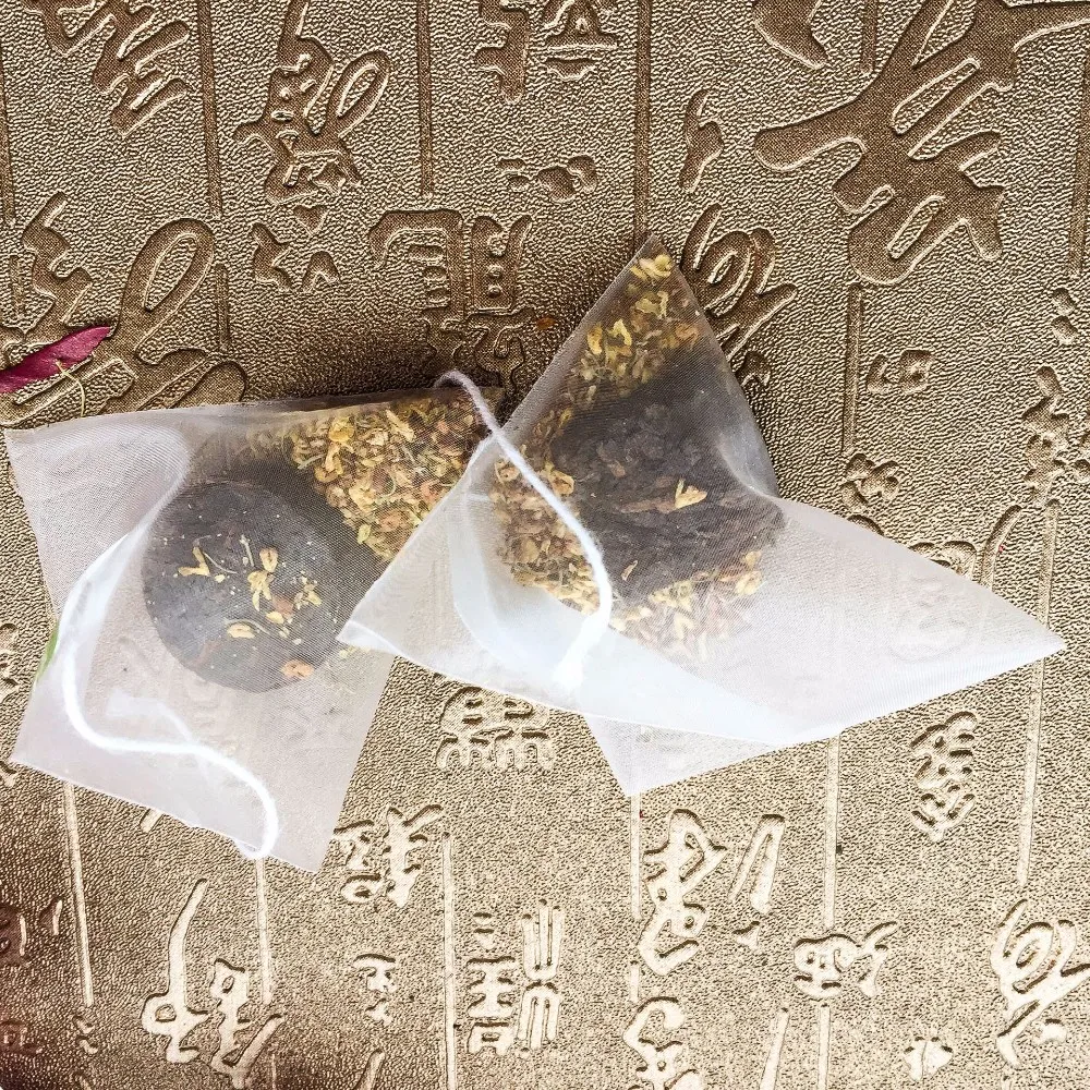 Empty Nylon Paper Corners Triangle Tea Bag Private Biodegradable Tea ...