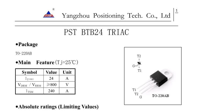 Silicone sealants BTB24 triac 24amp transistors Products from Yangzhou ...