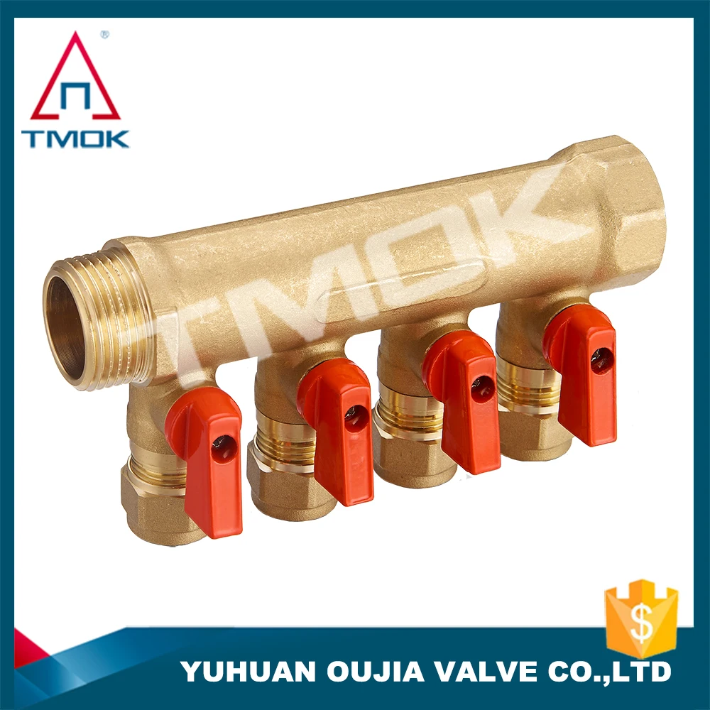 Messingkugel 3/4 zoll Abgasstrom Wasser pex-rohr verteiler für ...