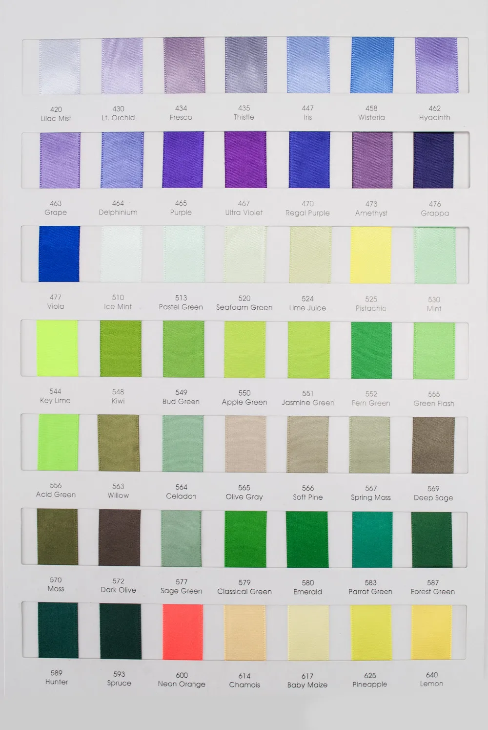 100% Polyester Satin Ribbon Color Chart - Buy Satin Ribbon Color Chart ...