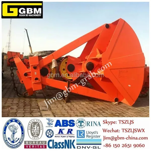 4 Ropes Mechanical Clamshell Grab Buckets Used On Grab Type Ship ...