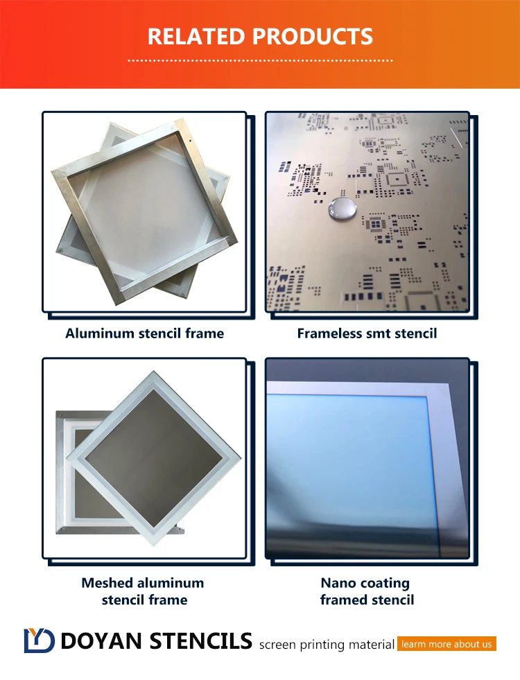 SMT Aluminum Stencil Frames with Mesh for PCB Printing