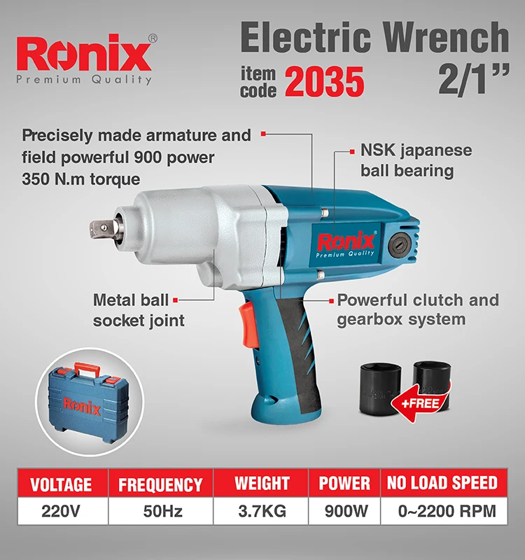 Ronix Wholesale Heavy Duty Power Tools Electric Impact Wrench 1/2 ...