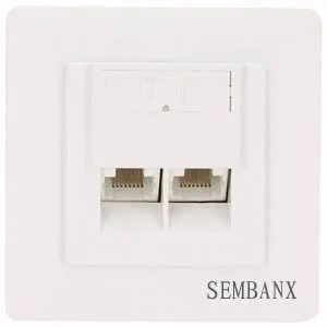 Cat5e 2 Ports Utp Face Plate 80*80mm - Buy Cat5e,2 Ports,Utp Face Plate ...