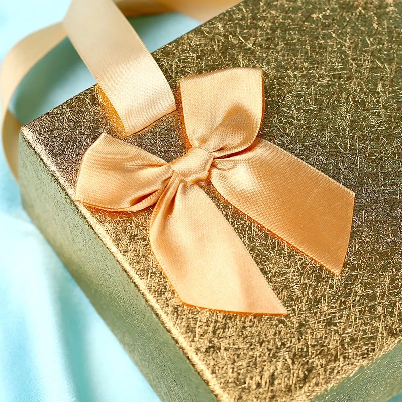 Luxury Sweet Gold Decorative Sweet Wedding Boxes with Handles