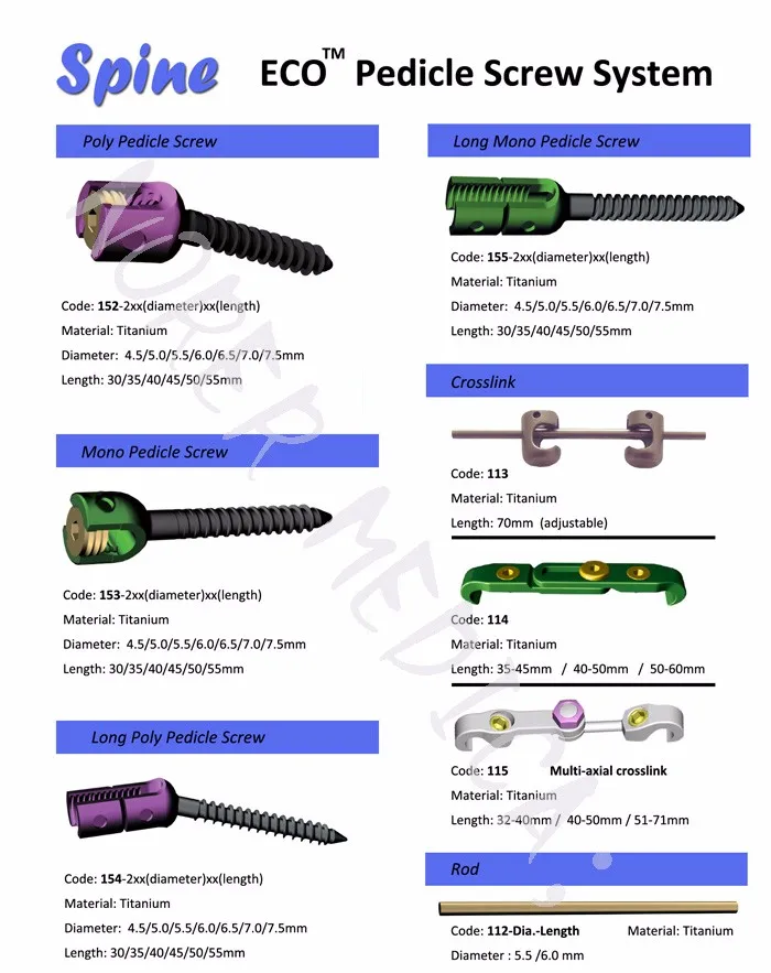 China Manufacturer Titanium Orthopedic Spine Crosslink For Spine Rod ...