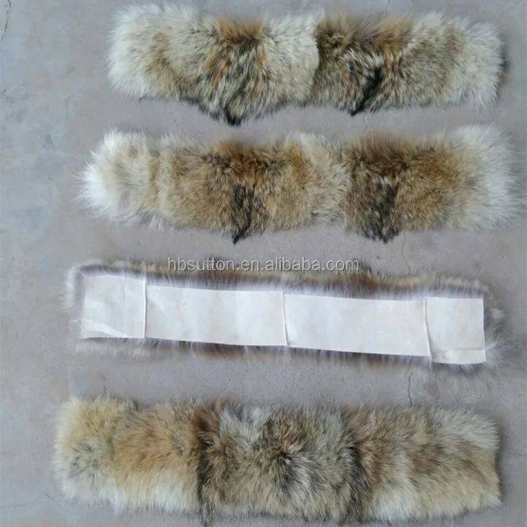 Custom Real Natural Coyote Fur Trim Coyote Fur Collar - Buy Coyote Fur ...