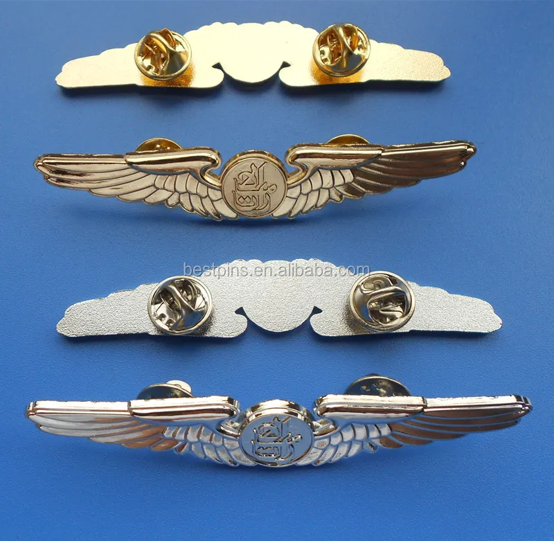 Uae Wing Badges Gifts,United Arab Emirates Airline Gold And Silver ...