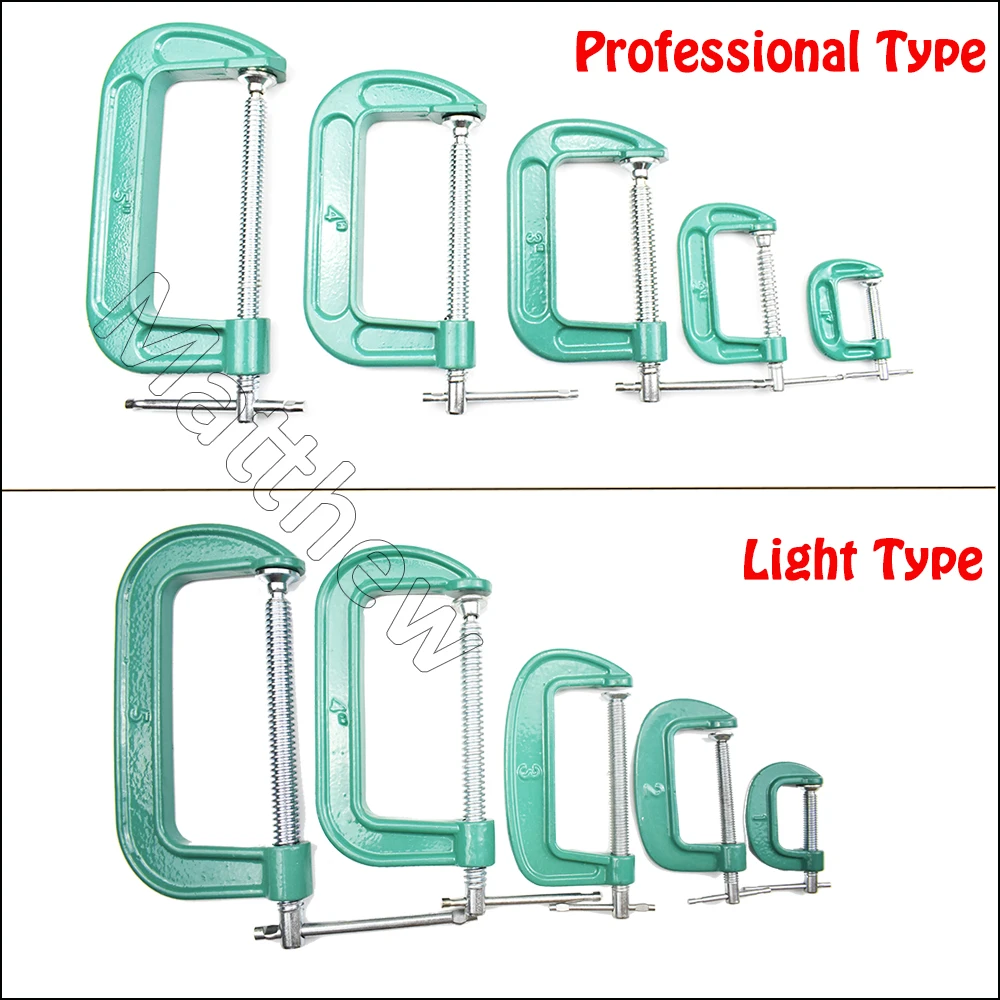 Durable Heavy Duty Cast Iron Adjustable C Clamps for Woodworking
