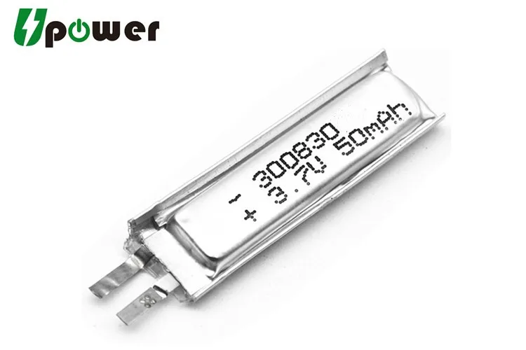 300830 Lipo Battery - 3.7V, 50mah Rechargeable Solution
