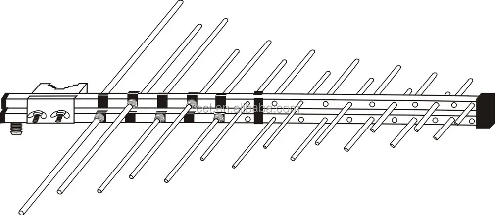 New Tv Antenna 32 Element Log Periodic Outdoor Uhf Vhf Fm Hdtv Digital ...