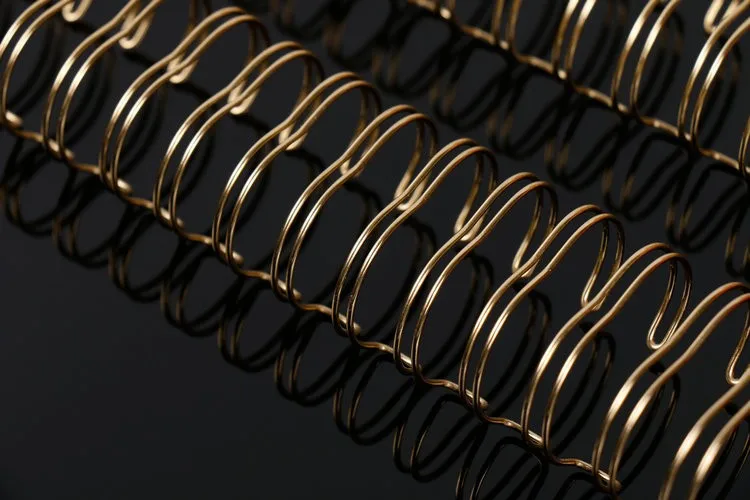 Custom Made Dark Gold Color Double Loop Wire Book Binding Double Wire O ...