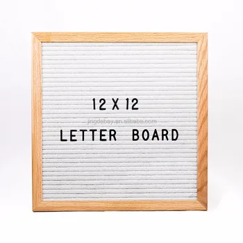 Changeable Letter Signs Oak Wooden Letterboard Advertising Felt Letter ...