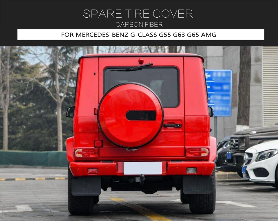 G Class G500 Carbon Fiber Car Spare Tire Cover For Mercedes G55 G65 G63 ...