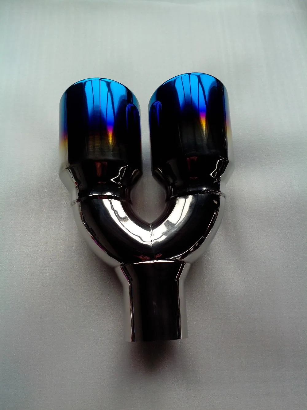 Blue Burnt Exhaust Duo Slant Polished Tip - Buy Blue Burnt Exhaust ...
