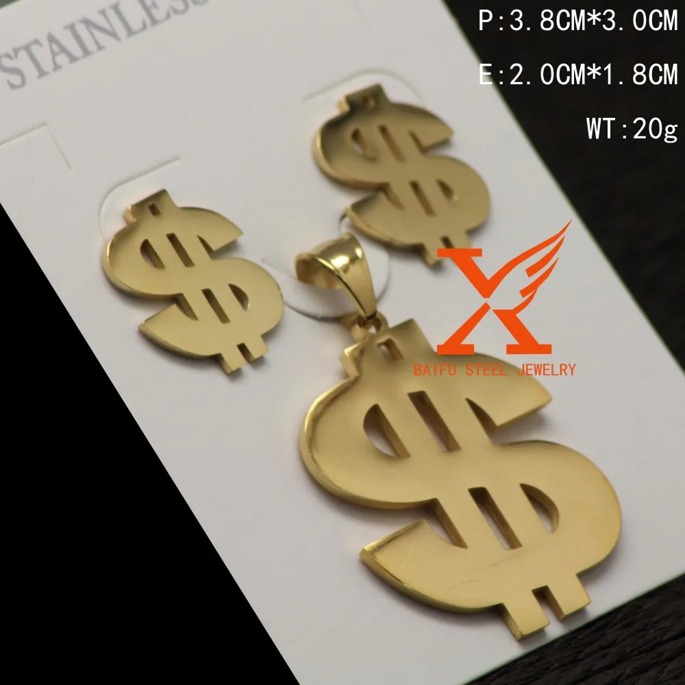 Wholesale Stainless Steel 18k Gold Plated 50 Cent Rap Fashion Jewelry ...