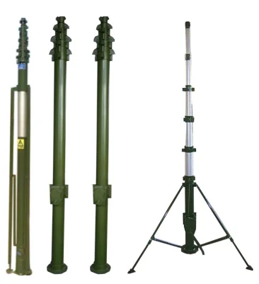 4m Hand Lifting Telescopic Antenna Mast - Aluminum Alloy