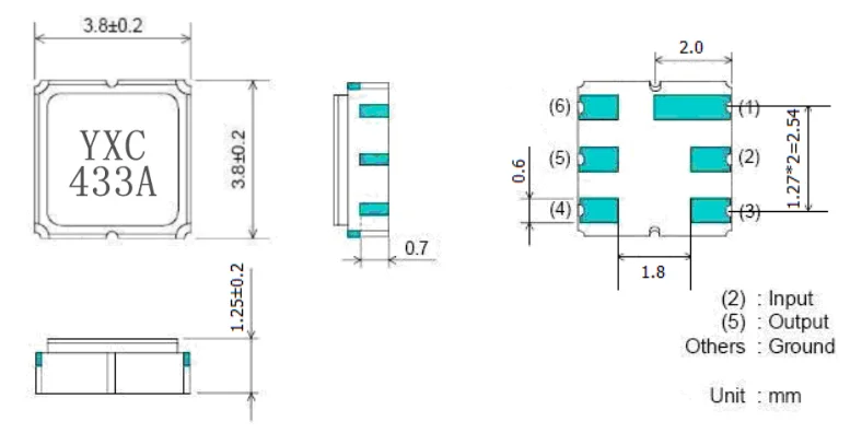 Surface Mount 3.8*3.8mm SMD 433.92mhz Saw Filter(id:10683641). Buy ...
