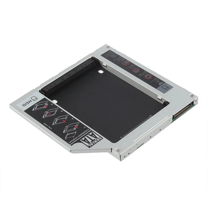 New Aluminum Universal 2nd Hdd Caddy 9.5mm Sata 3.0 2.5" Ssd Case Hdd ...