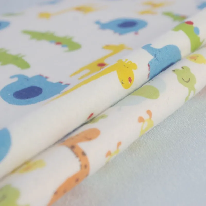 3-layers Printed Flannel + Tpu + Bamboo Terry Bonded Fleece Fabric Für ...