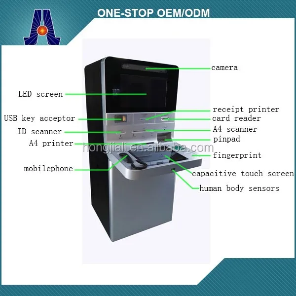 Vtm & Atm Machine Payment Touch Screen Kiosk - Buy Vtm Machine,Atm ...