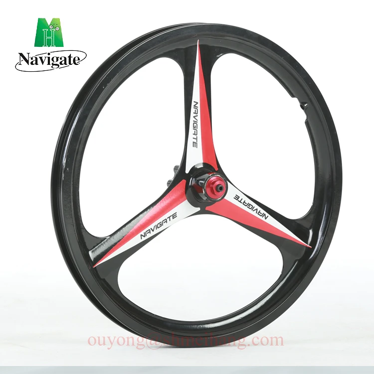Original Navigate 20" 3 Spoke Mag Bike Wheel Set for BMX