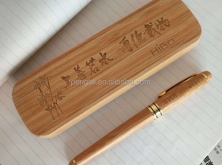 2019 Recycled Natural Bamboo Pen Luxury Gift Handmade Bamboo Roller Pen Set Packed By Gift ...